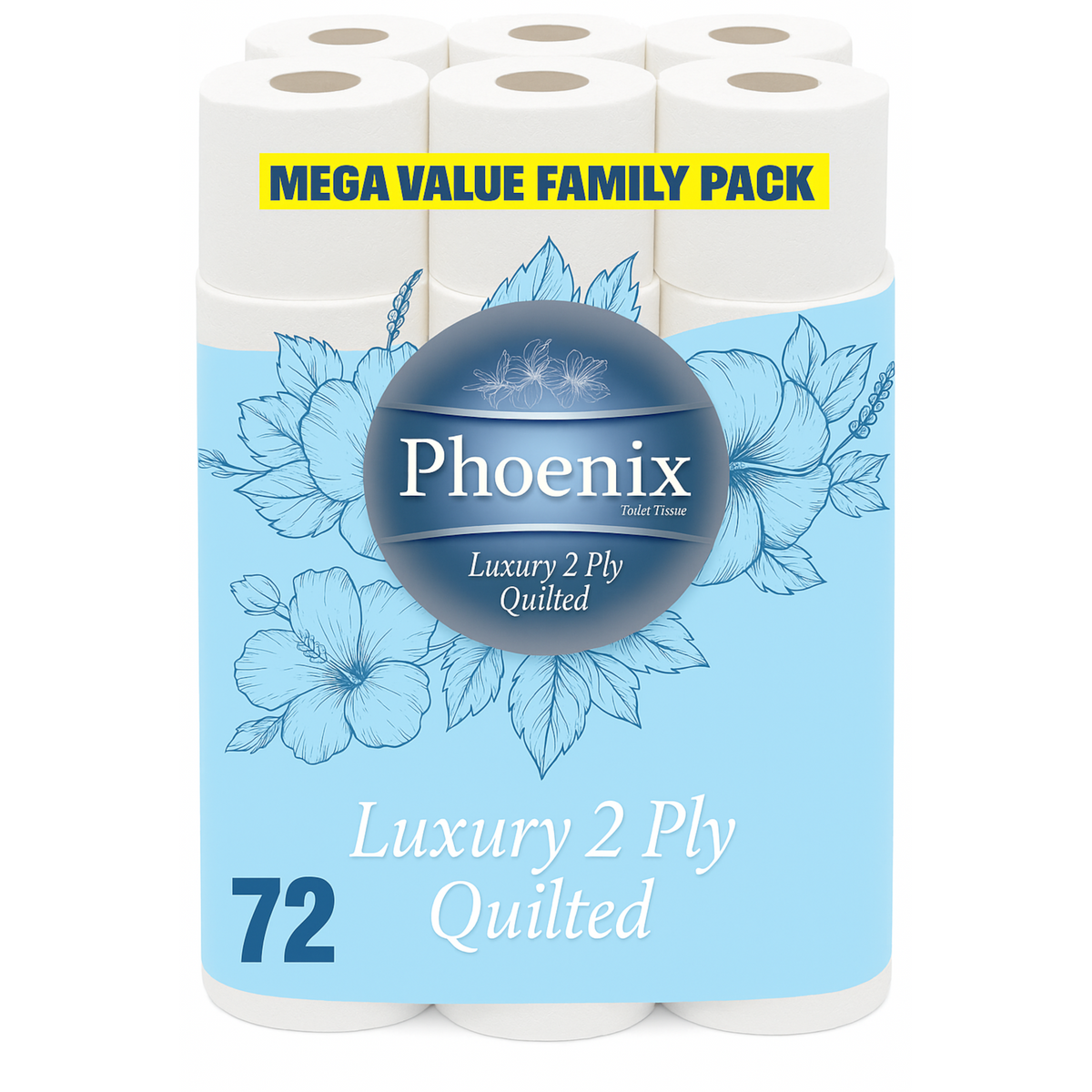 Phoenix Soft Toilet Rolls 2ply – 72 Pack Bulk Pack – Latifs