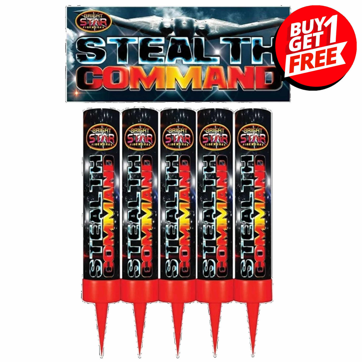 Stealth Command Single Shot Roman Candle | 5 Piece – Latifs