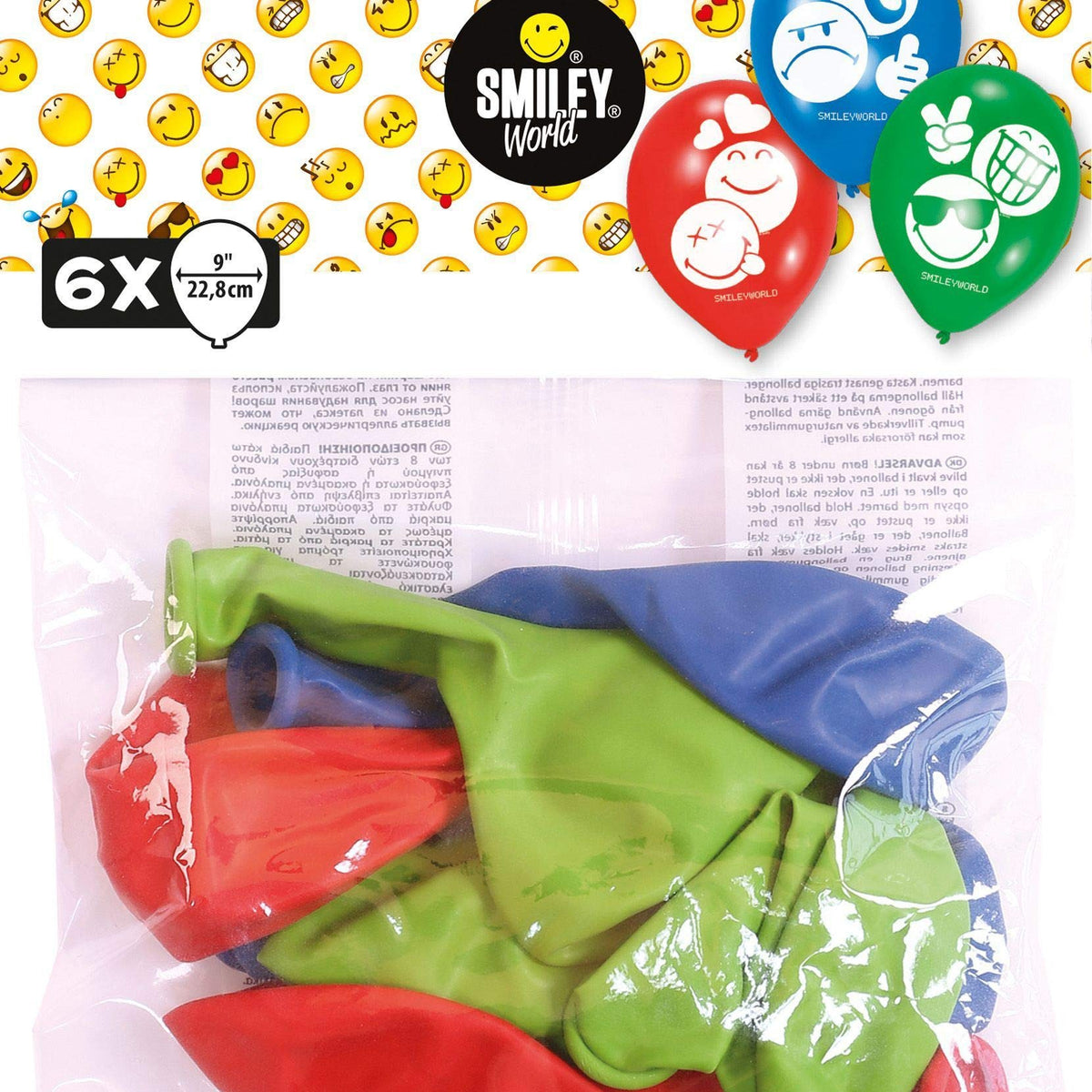 6 Smiley World 9" Balloon – Latifs